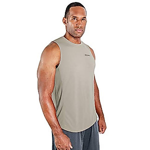 DEVOPS 3 Pack Men's Muscle Shirts Sleeveless Dri Fit Gym Workout Tank Top (X-Large, Black/Navy/Gray)