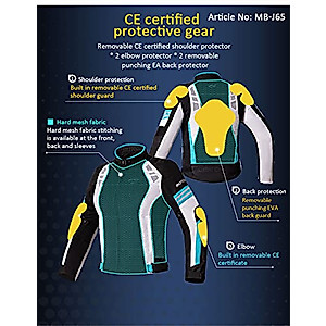 Women's Motorcycle Jacket Summer Breathable Motorbike Moto Jacket Riding Ladies Clothing with removable protective gear (White, XXXL)