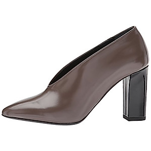 Via Spiga Women's Baran Block Heel Pump, Bark Leather, 5 M US