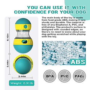 YXX-TECH Dog Puzzle Toys, Adjustable Dog Treat Dispensing,Interactive Dog Enrichment Toy to Keep Them Busy,Food Puzzles Ball for Dogs, Puppy Slow Feeder for Boredom and Stimulating IQ Training (Blue)