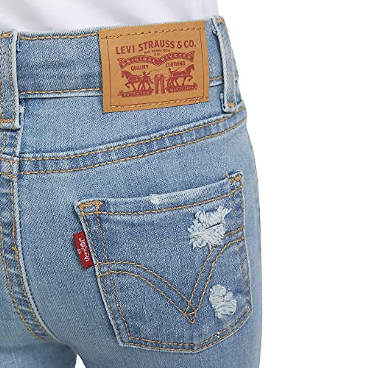 Levi's Girls' 720 High Rise Super Skinny Fit Jeans, Blue, 14