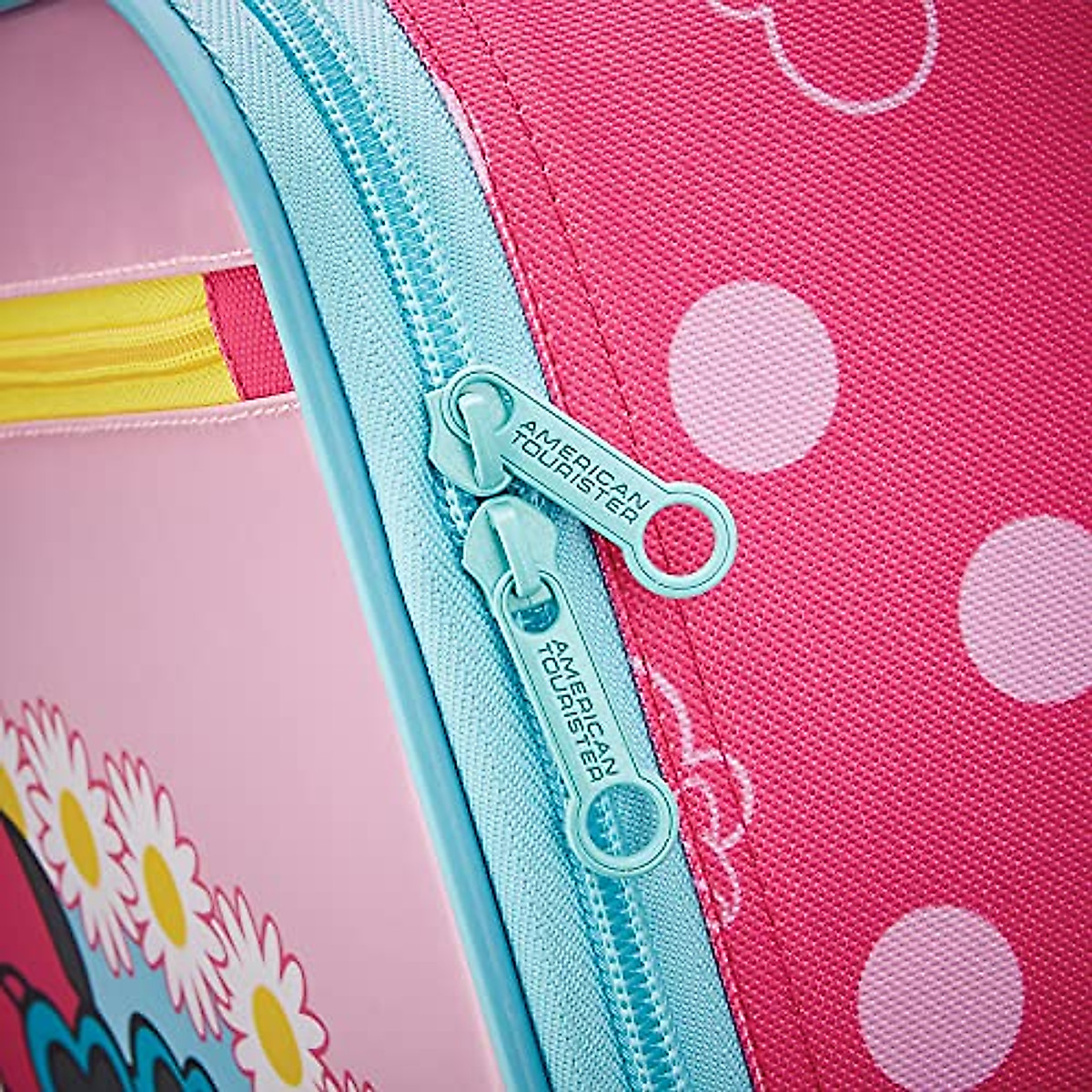 AMERICAN TOURISTER Kids' Disney Softside Upright Luggage,Telescoping Handles, Minnie, Carry-On 18-Inch