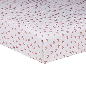 CribMATE 4 PCs Pink Rose Swan Nursery Crib Bedding Set Baby Girl Floral Swan Themed Cot Bedding Set 1 Quilt 1 Skirt 1 Fitted Sheet 1 Window Valance, Pink White, 28 X 52