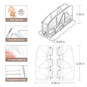 Sliding Glass Door Lock Security - 2 Pack Child Safety Locks for Patio Slide Doors, Child Proof Window Lock Double Guard Kids Pets Safe, Slider Door Latch Stop Bar Easy Installation Without Drilling
