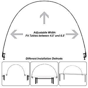 RUBFAC Table Balloon Arch Stand Kit for Wedding, Party, Graduation, Birthday, Photo Booth Decorations - 63 Inches, 2 Count