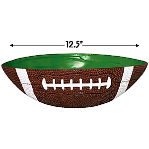 Football Plastic Bowl - 12 1/2" x 10", 1 Pc