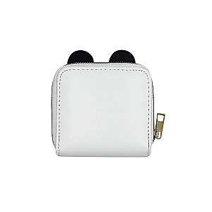 mosstyus Women Girls Small Wallet Short Wallet Card Holders Clutch Purse Coin Holder Card Organizer, Zipper,Cute Panda