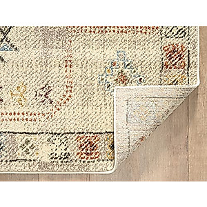 Abani Sedona SED160A Southwestern Beige Mutlicolor Tribal Print Area Rug Beige 5'3" x 7'6"