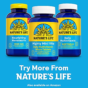 Nature's Life Mighty Mini Vite - Daily Multivitamin for Women and Men - Vitamin D and B Complex - Immunity and Energy Metabolism Support - Lab Verified - 120 Servings, 240 Micro Tablets