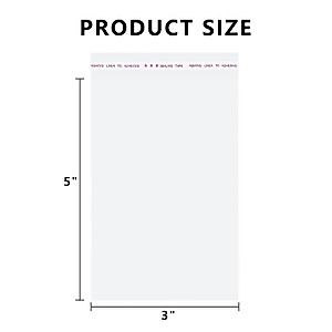 AIRSUNNY 200 Pcs 3x5 Clear Resealable Cello/Cellophane Bags Good for Bakery, Candle, Soap, Cookie Poly Bags