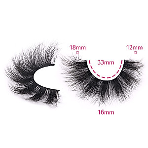 Mink Lashes Fluffy 8D False Eyelashes Wispy Eye Lashes Cat-Eye Long 18MM Dramatic FANXITON 7 Pairs Pack Volume Thick Faux Mink Lashes Multipack