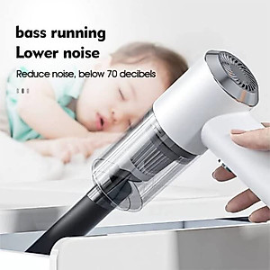 Xakava Wireless Handheld Car Vacuum Cleaner - 6000PA Strong Suction Car Vacuum Cleaner with LED Light, Portable Cordless Rechargeable Car Vacuum for House Car Office Sofa (Black)