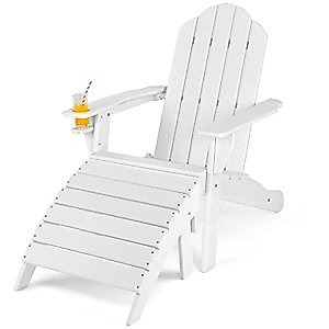 WYFDP Recliner and Folding Food Set All Weather Outdoor White