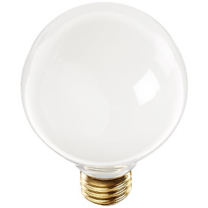 Bulbrite Incandescent G25 Medium Screw Base (E26) Light Bulb, 25 Watt, White