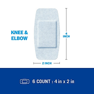 Nexcare Strong Hold Pain Free Removal Bandages For Knee And Elbow, 6 Count
