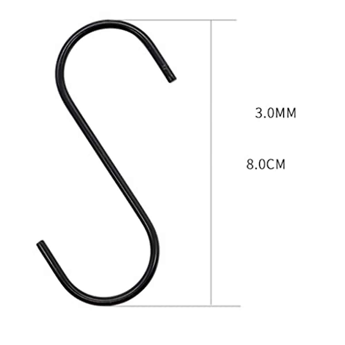 Hook up 10pcs/Set Metal S-Shaped Hook Bathroom Kitchen Coat Hook Multifunctional Storage Hook Hanger Kitchen Stand (Color : Black) jiangyu1994 (Color : Black)