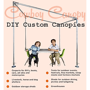 10' x 20' Slope, Lean-to Canopy Fittings Kits, DIY Metal Carport Frame Parts, 1" EMT