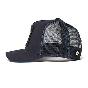 Goorin Bros. Mens Animal Farm Snap Back Trucker Hat Baseball Cap, Navy Wolf, One Size US