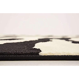 Unique Loom Wildlife Collection Animal Inspired with Zebra Design Area Rug, 9 ft x 12 ft, Ivory/Black