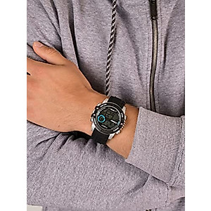 Timex Men's DGTL Sphere 45 mm Chrono Watch, Blue/Silver, Strap