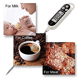 Digital Instant Read Meat Thermometer Kitchen Cooking Food Candy Thermometer for Oil Deep Fry BBQ Grill Smoker Thermometer by AikTryee.