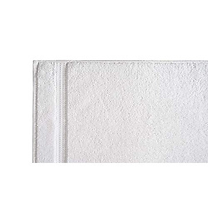 Amazon Commercial Cotton Bath Towel Set - Pack of 6, 27 x 54 Inches, 650 GSM, White