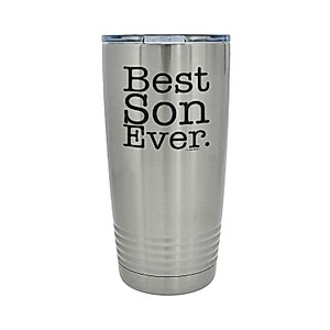 ThisWear Gift For Best Son Ever 20oz. Stainless Steel Insulated Travel Mug With Lid Silver