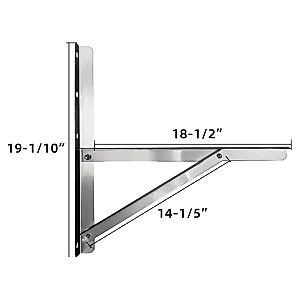 JEACENT Wall Mounting Bracket Rust Free Stainless Steel Support for 9000-24000BTU Condenser Ductless Mini Split Air Conditioner Heat Pump Systems
