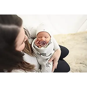 Bleu La La - Knit Baby Swaddler Blanket - 100% Cotton Soft Cozy Lightweight Unisex Receiving Swaddle Crib Stroller Quilt Blanket for Shower Gift Registry for Newborns Infants Toddlers (Sheep - Khaki)