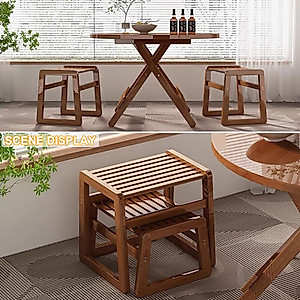 Generic Shower Bench, Shower Stool with Storage Shelf, Bamboo Shower Seat Bathroom Spa Bench, Shower Bath Chairs Spa Stool for Bathroom Inside, Yellow