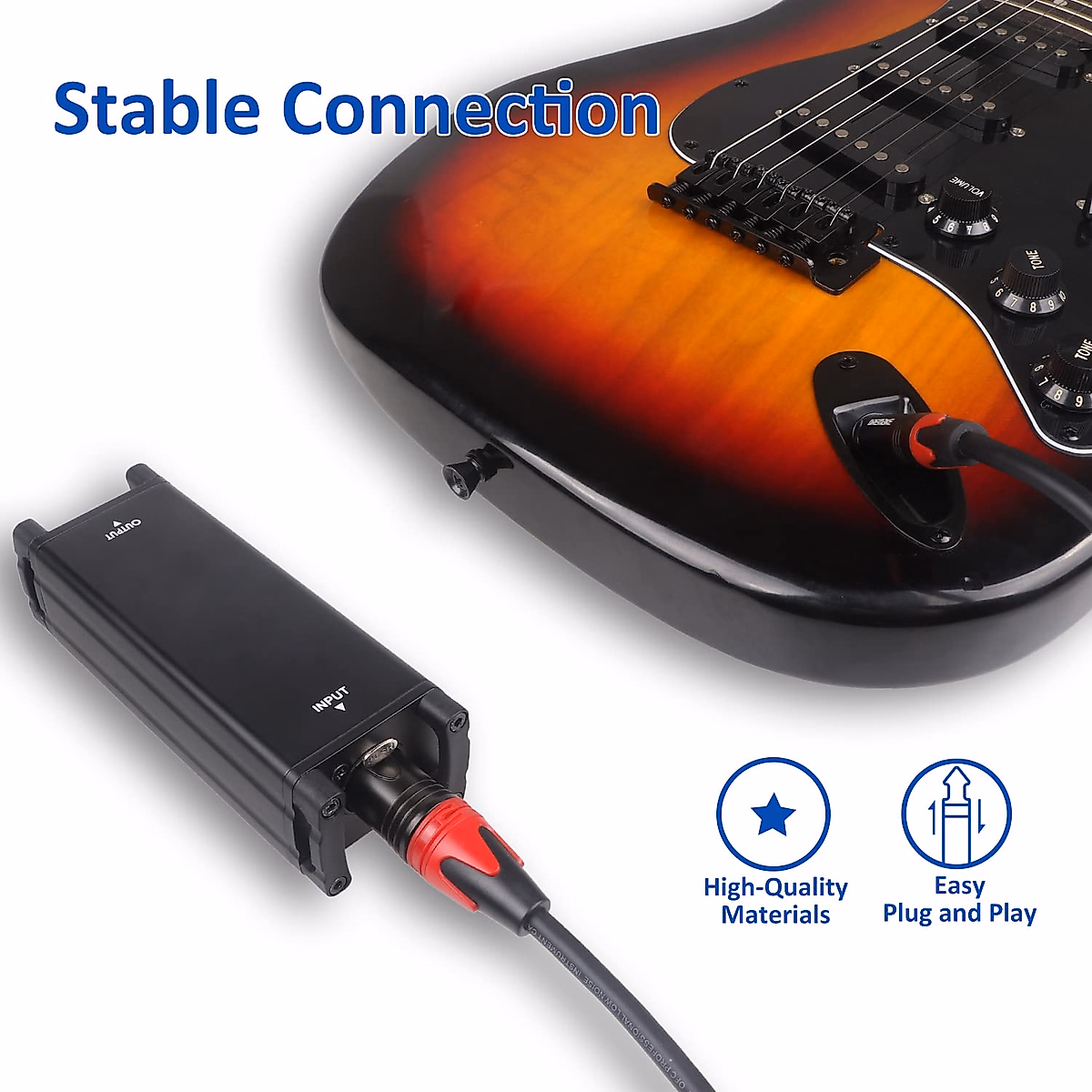 DREMAKE 6.35mm 1/4'' TRS to XLR Male 10FT, 1/4-Inch TRS Male to XLR 3-Pin Male Balanced TRS Cable, TRS 1/4 Inch to XLR Male Audio Stereo Mic Cable for Pro Audio Mixer Microphone XLR to TRS Patch Cord