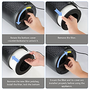 H13 Replacement Filter Compatible with MOOKA and KOIOS EPI153 Air Purifier