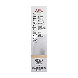 WELLA colorcharm Permanent Gel Haircolor, With Long Lasting Gelfuse™ Technology, For Gray Coverage, 5N Light Brown, 2 oz