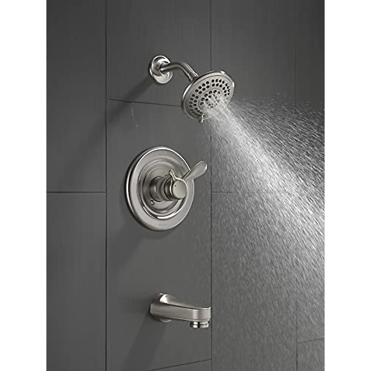 DELTA FAUCET T17430-SS Classic Tub & Shower, 5.00 x 7.50 x 5.00 inches, Stainless