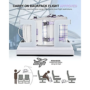 WONHOX Travel Backpack for Women Bundle, Carry On Backpack,Hiking Laptop Backpack Waterproof Outdoor Sports Rucksack Casual Daypack, Purple