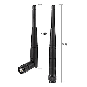 Eightwood 5dBi 2.4GHz WiFi Antenna RP-TNC Male Antennas (2-Pack) Compatible with Trimble Robotic Total Stations, Wireless Router Linksys WRT54G