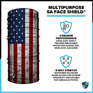 Alpha Defense Co. Fire Straw Hat - American Flag Under Brim Hat for Men and Women - includes 1 Face Shield