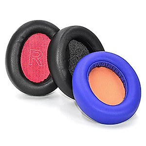 Replacement Earpads Cushions for Anker Soundcore Life Q10/Q10 BT Headphones,Protein Skin Memory Foam Soundcore Life Q10 Earpads Cushions(Black Red)