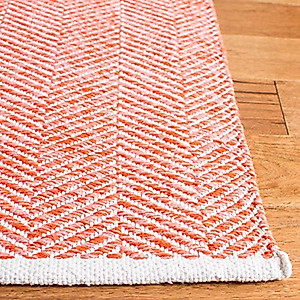 SAFAVIEH Nantucket Collection 4' x 6' Rust NAN144P Handmade Cotton Area Rug