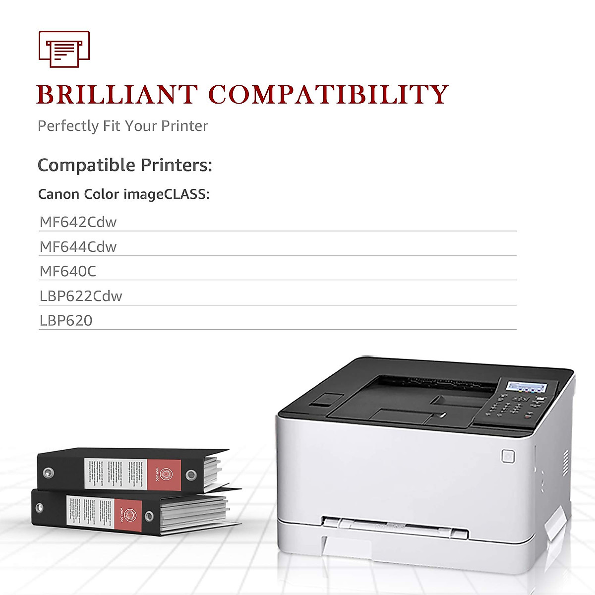 Toner Kingdom Compatible Toner-Cartridge Replacement for Canon 054H 054 High Yield CRG-054 for Canon Color ImageClass LBP622Cdw MF644Cdw MF642Cdw MF640C Printer - 4Pack(1B 1C 1M 1Y)