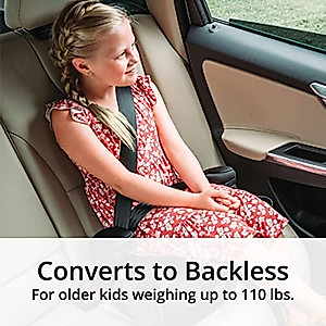 Chicco KidFit ClearTex Plus 2-in-1 Belt-Positioning Booster Car Seat, Backless and High Back Booster Seat, for Children Aged 4 Years and up and 40-100 lbs. | Obsidian/Black