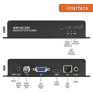 J-Tech Digital H.264 H.265 HDMI IPTV Livestream Decoder with Audio Output | Supports NDI|HX, RTSP, RTMP, HTTP, HLS, UDP, RTP, SRT [JTECH-DE5NDI|HX]