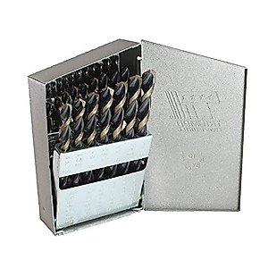 Triumph Twist Drill Co. 099856 T17HD Size Ranger 1/16-Inch-1/2-Inch by 64ths High Speed Steel Drill Set, Black and Bronze Oxide Coated, 1-Pack