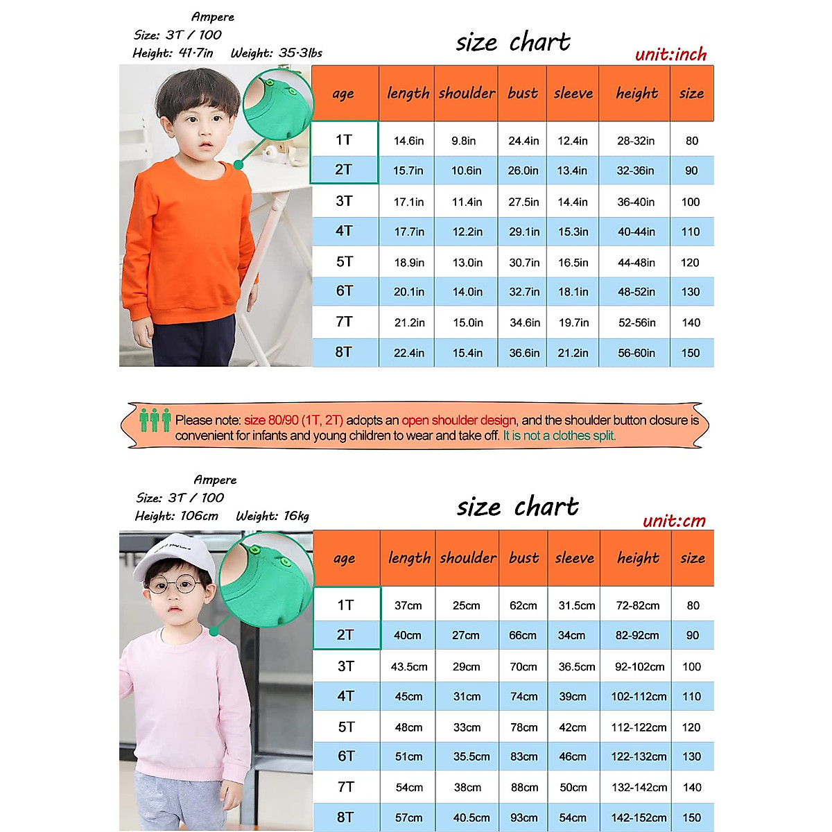 AIWUHE Toddler Boys Girls Solid Pullovers Sweatshirt Long Sleeve T-Shirt Kids Cotton Crewneck Thin Tops Blouse 2T Gray 90