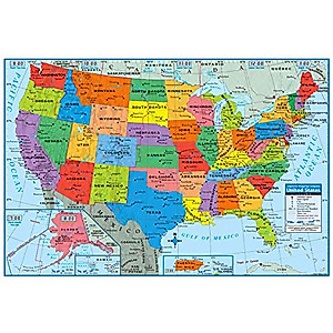 Superior Mapping Company United States Poster Size Wall Map 40 x 28 with Cities (1 Map)
