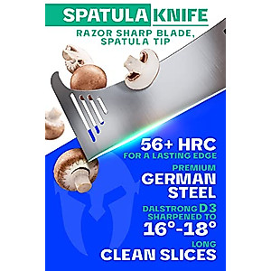 Dalstrong Spatula Knife Hybrid Utensil - 8 inch - Gladiator Series Elite - High Carbon German Steel Kitchen Knife - G10 Handle - Multi-Purpose - BBQ, Chop, Slice, Grill, Flip - Sheath - NSF Certified