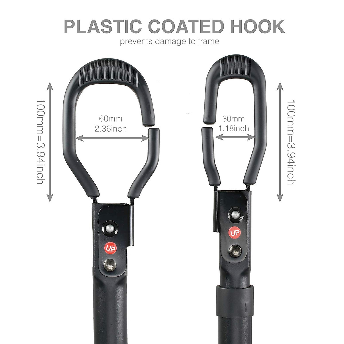 Venzo Bike Top Tube Cross-bar Frame Adjustable Adapter for Bike Car Rack or Home Storage Stand - Great for Y-Frame Kids Ladies Dual Suspension Cruiser MTB Road Bicycles - Capacity 18kg/39.7Lbs (1)