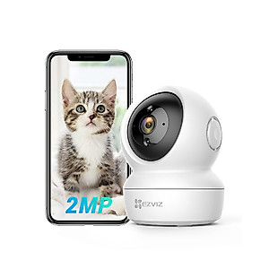 EZVIZ Security Camera Pan/Tilt 1080P Indoor Dome, Smart IR Night Vision, Motion Detection, Auto Tracking, Baby/Pet Monitor, 2-Way Audio, Works with Alexa and Google(C6N)