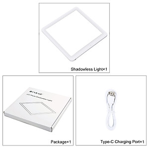 PULUZ 29cm Photography Shadowless Light Panel Ultra Bright LED Fill Light Background Panel Touch Bottom Light Photo Box Light with USB-C Power Suitable for Jewelry Cosmetic Handicraft Shooting