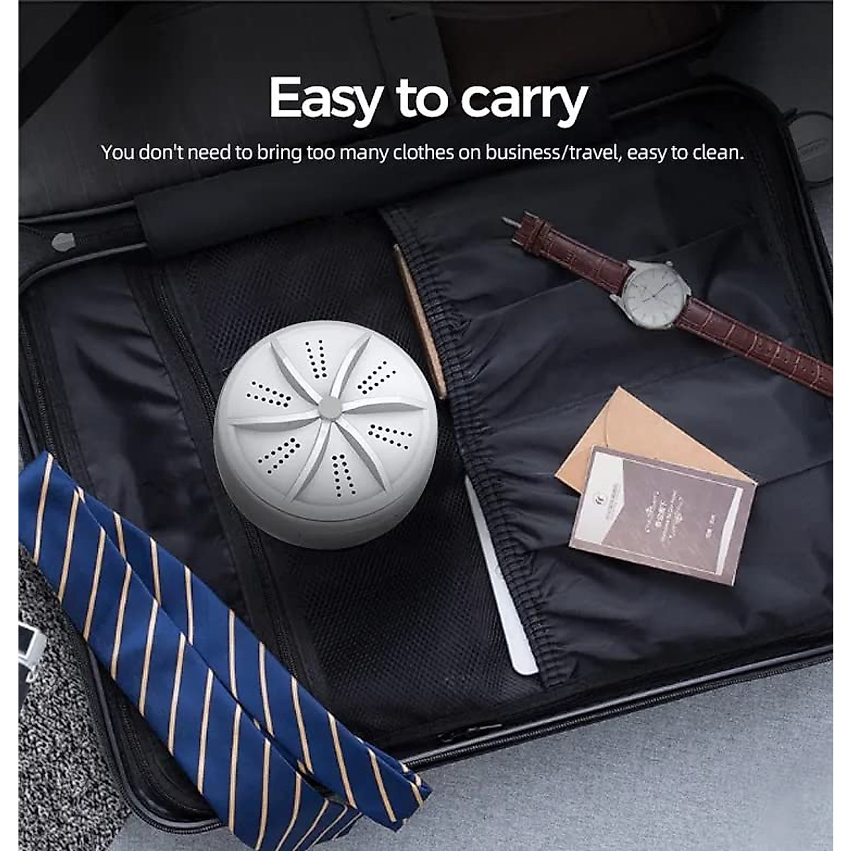 Mini Portable Washing Machine - Portable Washing Machine for sink, Ideal for Washing Light Clothes and Dishwasher, Portatil Folding Suitable For Travel, Home, RV, Office, College Room, Apartment